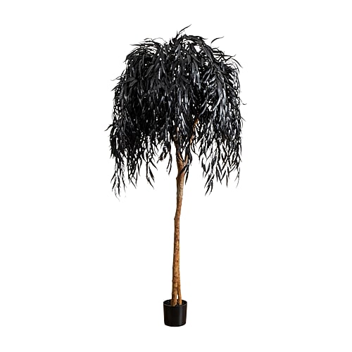 Click here for Nearly Natural 6ft Halloween Black Willow Indoor A... prices