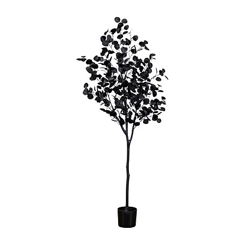 Click here for Nearly Natural 6ft Halloween Black Eucalyptus Indo... prices