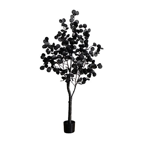 Click here for Nearly Natural 5ft Pre-Lit Black Eucalyptus Lighte... prices
