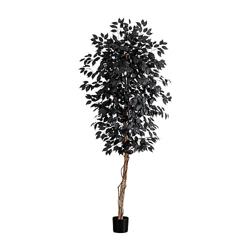 Click here for Nearly Natural 6ft Black Halloween Ficus Indoor Ar... prices
