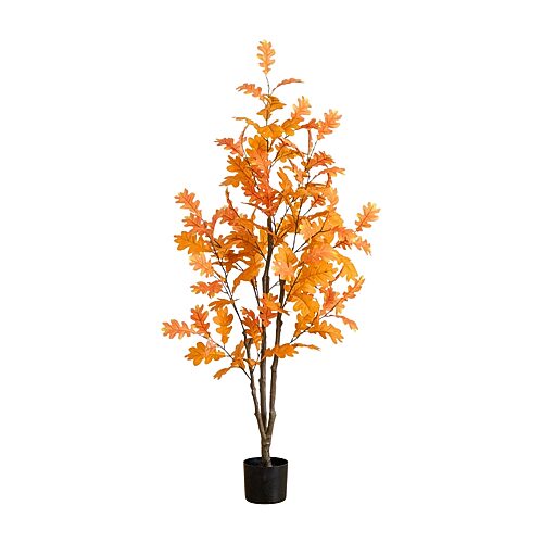 Click here for Nearly Natural 5ft Autumn Oak Indoor Artificial Tr... prices