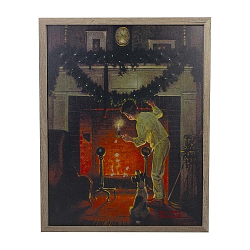 Click here for Northlight 19in Prelit Norman Rockwell Canvas Art... prices