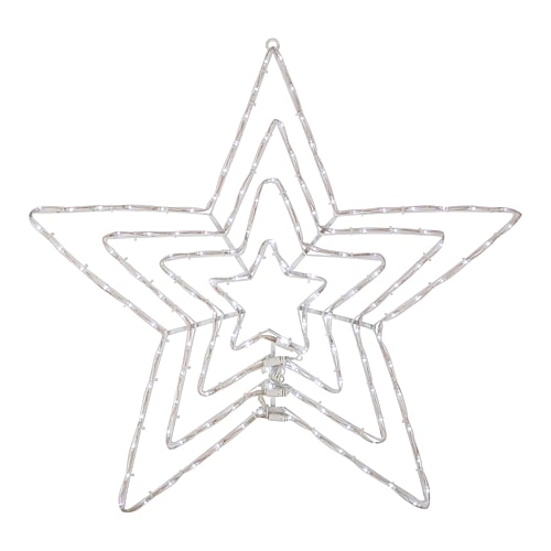 Northlight 24in Led Layered Stars Christmas Window Decor  One Size  White
