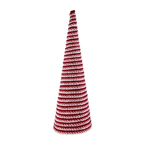 Click here for Northlight 19.5in Candy Cane Swirled Cone Tree Chr... prices