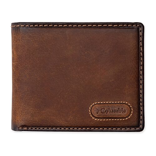 Click here for Mens Columbia Extra Capacity Bifold Wallet - Tan prices