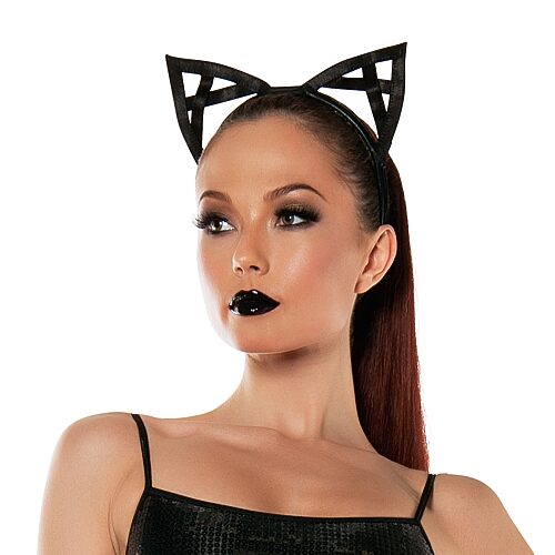 Click here for Womens Bondage Kitty Ears Costume  One Size  Black prices