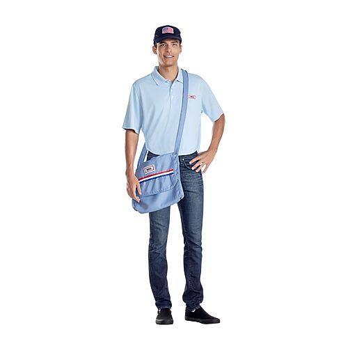 Mens Postman Costume  Small  Blue