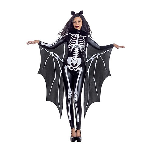 Click here for Womens Battie Skeleton Costume  Large  Black prices