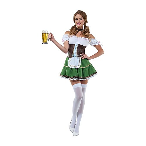 Click here for Womens Beer Girl Costume  Medium  Green prices