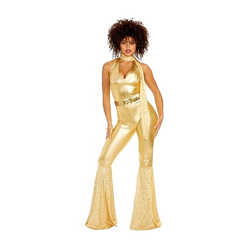 Click here for Womens Disco Fox Costume  X-large  Yellow prices