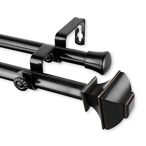 Click here for Rod Desyne Marion Double Curtain Rod  One Size  Bl... prices