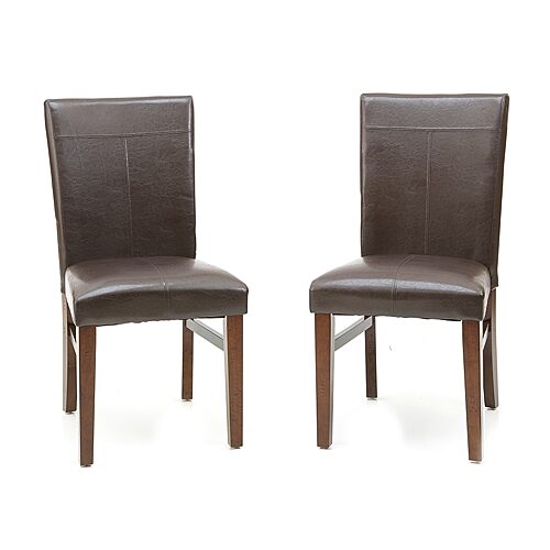 Click here for Landry Set of 2 Faux-Leather Parsons Dining Chairs... prices