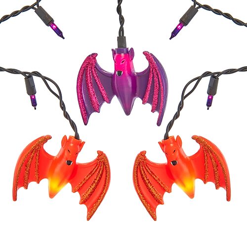 Click here for Kurt Adler 25 Purple Orange Bat Indoor Outdoor Ici... prices