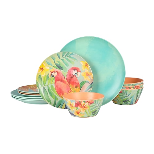 Click here for Gibson 12-pc. Melamine Dinnerware Set  One Size  M... prices
