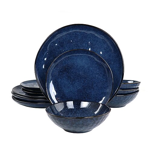Click here for Elama Samara 12 Piece Stoneware Dinnerware Set in... prices