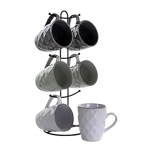 Click here for Elama Diamond Waves 6-pc. Stoneware Mug Set  One S... prices