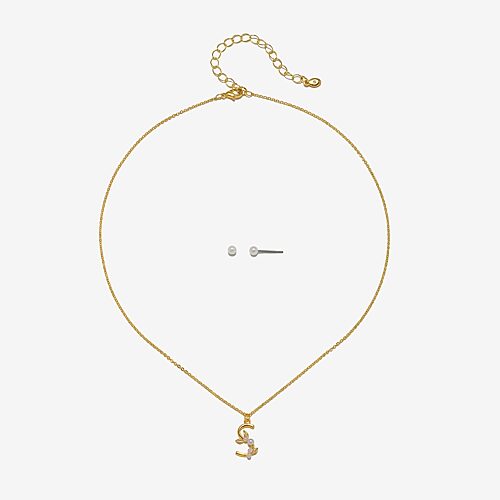 Click here for Bijoux Bar Delicates Floral Initial Womens Glass S... prices