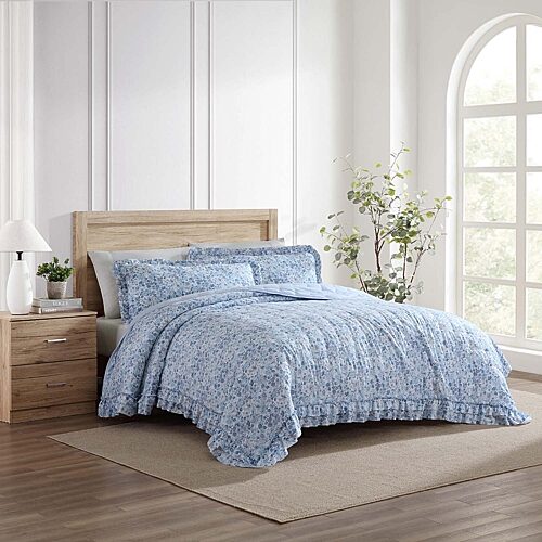 Click here for Laura Ashley Quartet Dot 2 Piece Quilt Set  Twin -... prices