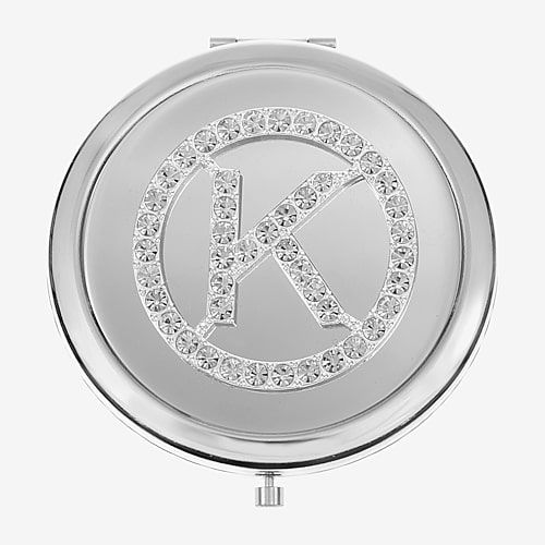 Click here for Monet Jewelry Initial Gray Round Compact Mirror  O... prices
