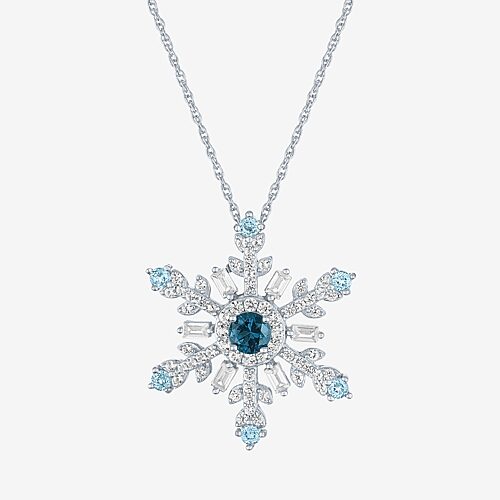 Click here for Womens Genuine Blue Topaz Sterling Silver Snowflak... prices