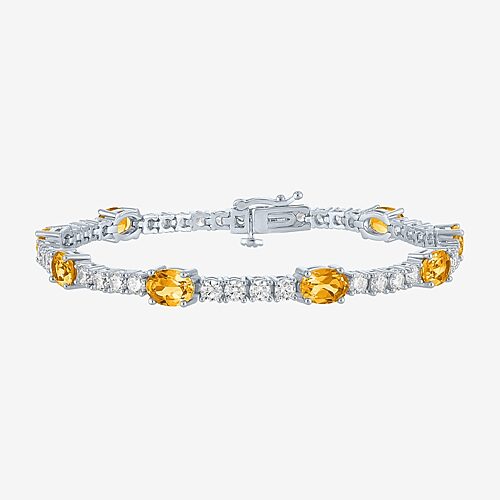 Click here for Gemstone Pure Silver Over Brass Tennis Bracelet  O... prices
