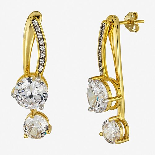 Click here for Womens Cubic Zirconia Sterling Silver Drop Earring... prices
