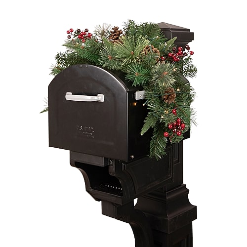 Click here for Northlight Pine Cone And Berries Mailbox Pre-Lit S... prices