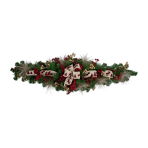 Click here for Northlight 52in Berries And Bows Unlit Swag  One S... prices