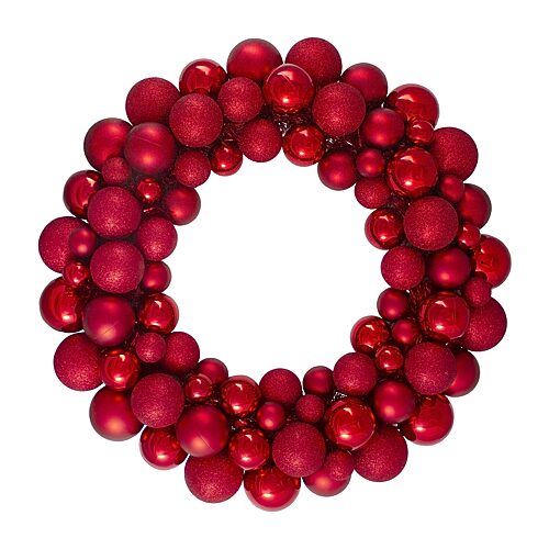 Click here for Northlight 24in Finish Ball Wreath  One Size  Red prices