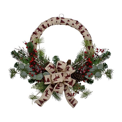 Click here for Northlight 24in Burlap Unlit Wreath  One Size  Gre... prices