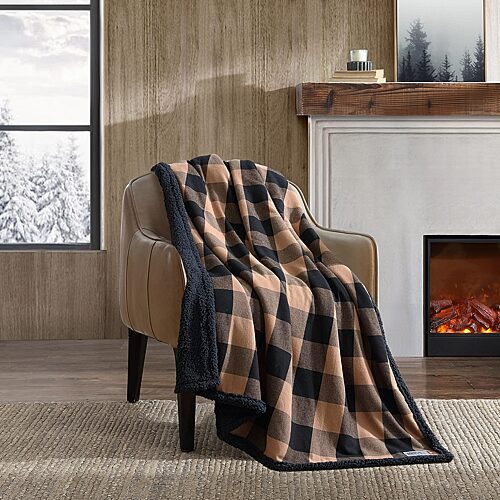Click here for Eddie Bauer Cabin Plaid Cotton Reversible Throw prices