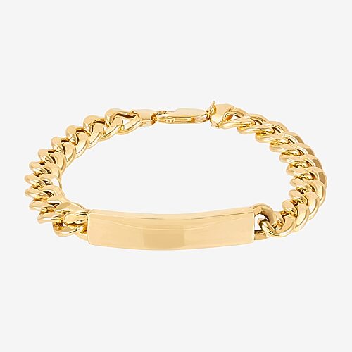 Click here for Made in Italy Mens 14K Gold 8 1/2 Inch Hollow Curb... prices