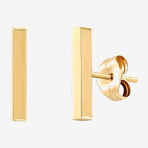 Click here for 14K Gold 12.7mm Bar Stud Earrings  One Size  Yello... prices