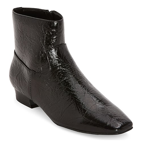 Worthington Womens Ranch Flat Heel Booties  6 1/2 Medium  Black
