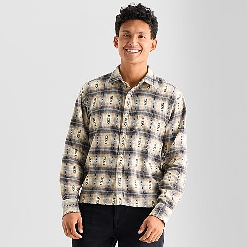 Click here for Arizona Mens Long Sleeve Boxy Fit Button-Down Shir... prices