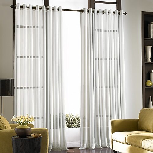 Click here for CHF Soho Voile Grommet Top Sheer Single Curtain Pa... prices