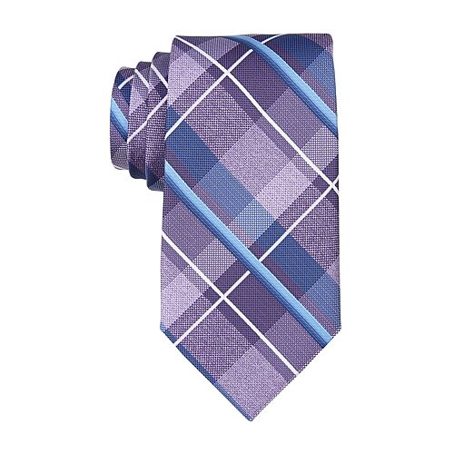 Click here for Stafford Extra Long Plaid Tie  One Size  Purple prices