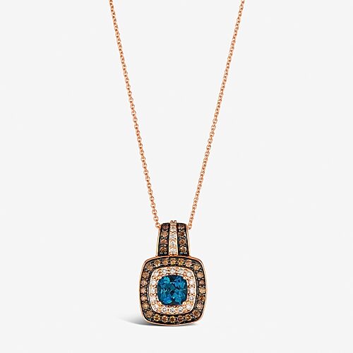 Click here for Le Vian Pendant featuring 1 CT. Deep Sea Blue Topa... prices