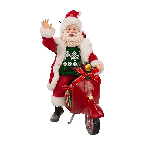 Click here for Kurt Adler 10-Inch FabrichÃ© Santa on Scooter  One... prices