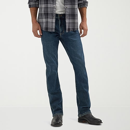 Click here for Wrangler Mens Stretch Fabric Slim Fit Bootcut Jean... prices