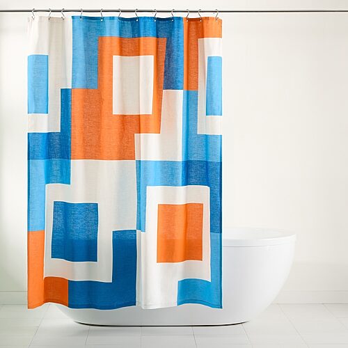 Click here for Town And Country Lucy Orange Shower Curtain  One S... prices
