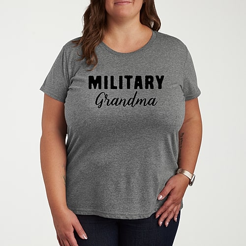 Click here for Military Grandma Womens Plus Crew Neck Short Sleev... prices
