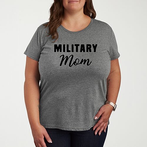 Click here for Military Mom Womens Plus Crew Neck Short Sleeve T-... prices