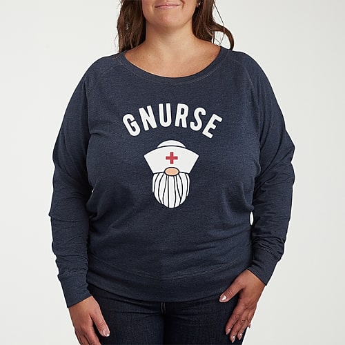 Click here for Nurse Womens Plus Crew Neck Long Sleeve T-Shirt  1... prices