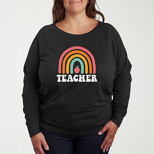 Click here for Teacher Womens Plus Crew Neck Long Sleeve T-Shirt... prices