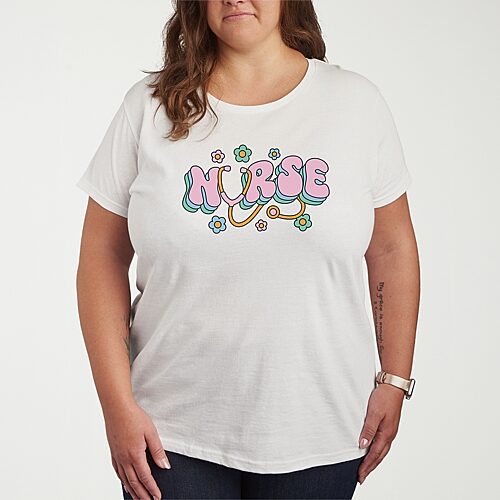 Click here for Nurse Womens Plus Crew Neck Short Sleeve T-Shirt... prices
