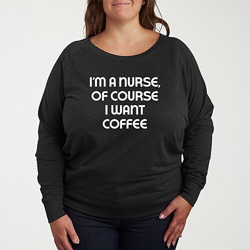 Click here for Nurse Womens Plus Crew Neck Long Sleeve T-Shirt  1... prices