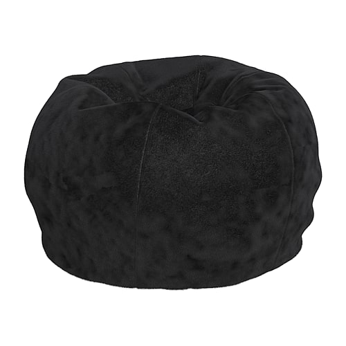 Click here for Dillion Bean Bag Furry Chair  One Size  Black prices