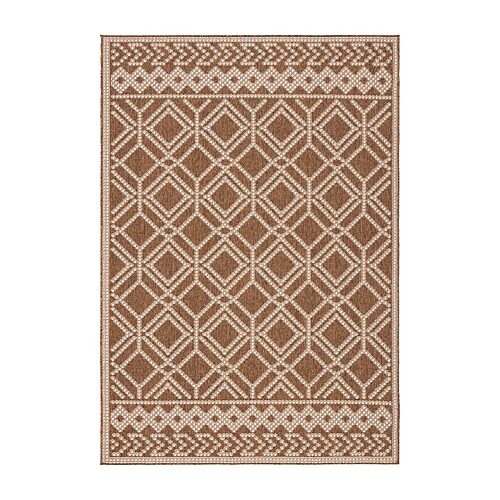 Martha Stewart Ava Bordered Washable Outdoor Rectangular Area Rug  One Size  Brown