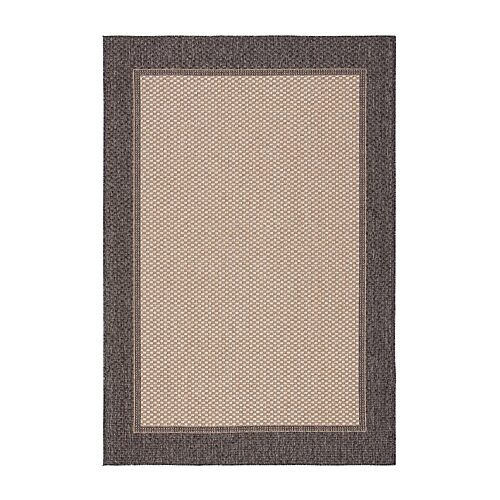 Martha Stewart Zia Bordered Washable Outdoor Rectangular Area Rug  One Size  Brown